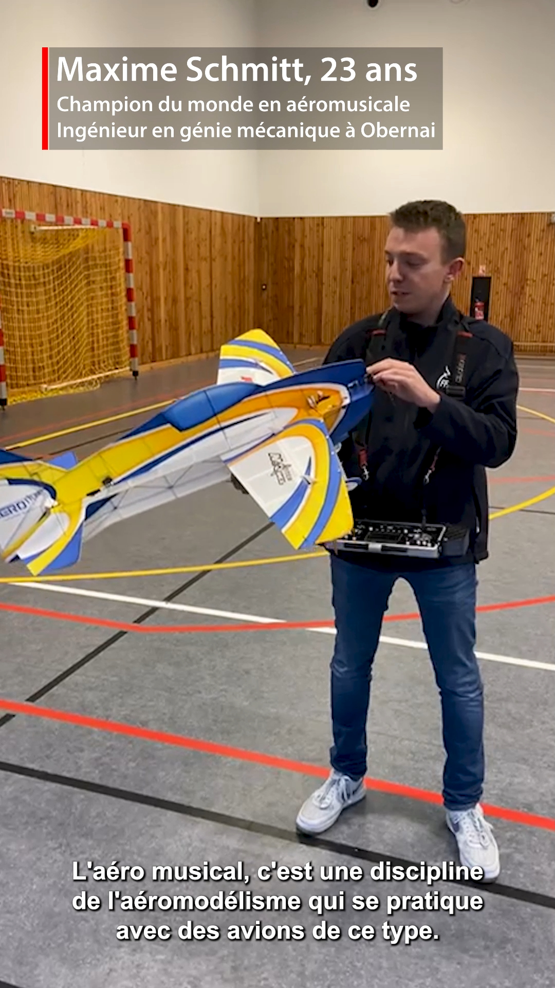 Maxime Schmitt, champion du monde d’aéromodélisme en salle
