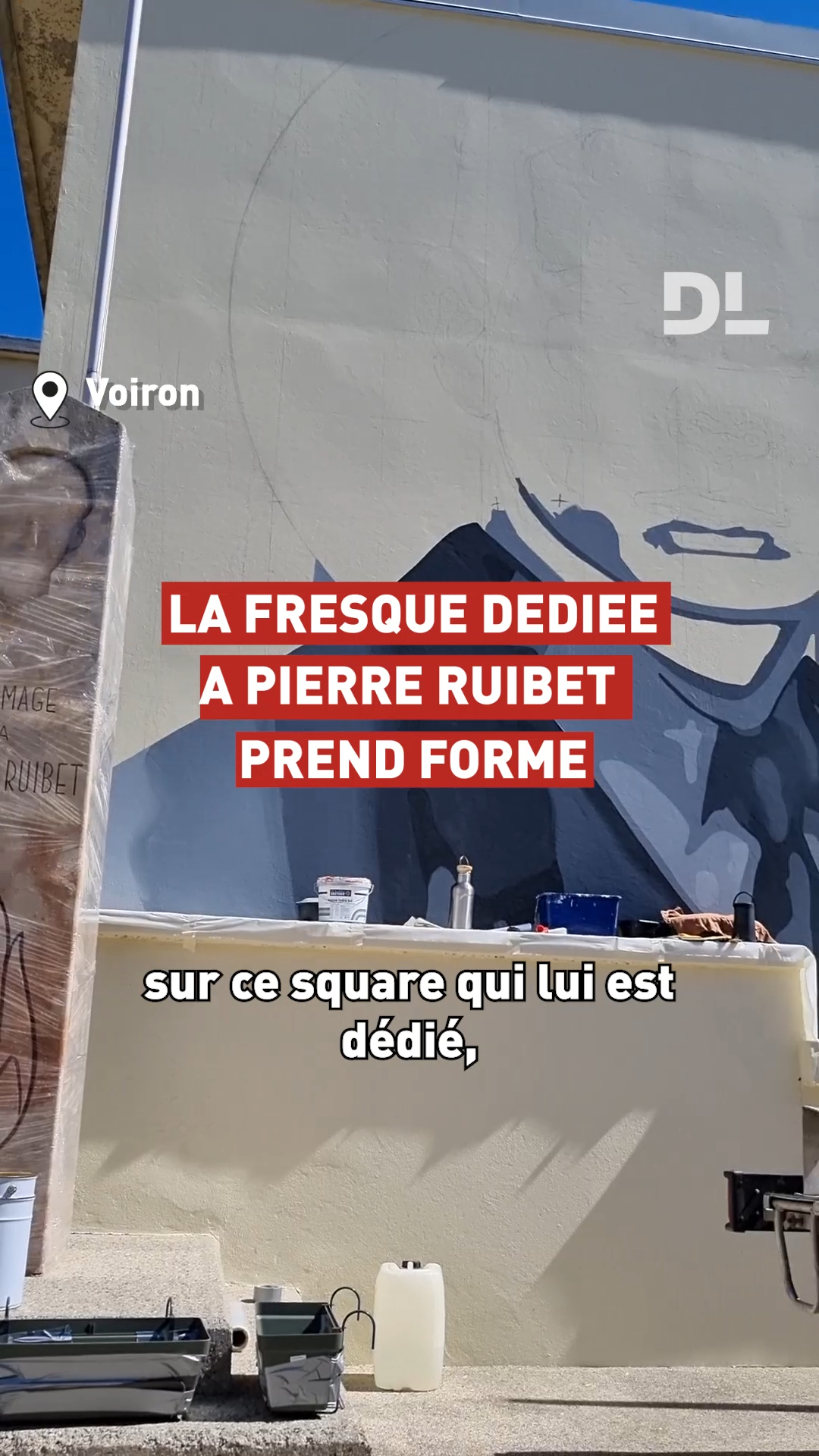 Hommage à Pierre Ruibet : l’artiste Yann Chatelin a commencé sa fresque ...