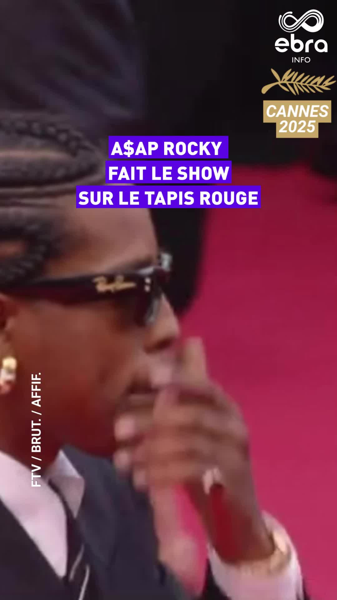 Festival de Cannes : la rappeur ASAP Rocky fait le show sur le tapis rouge