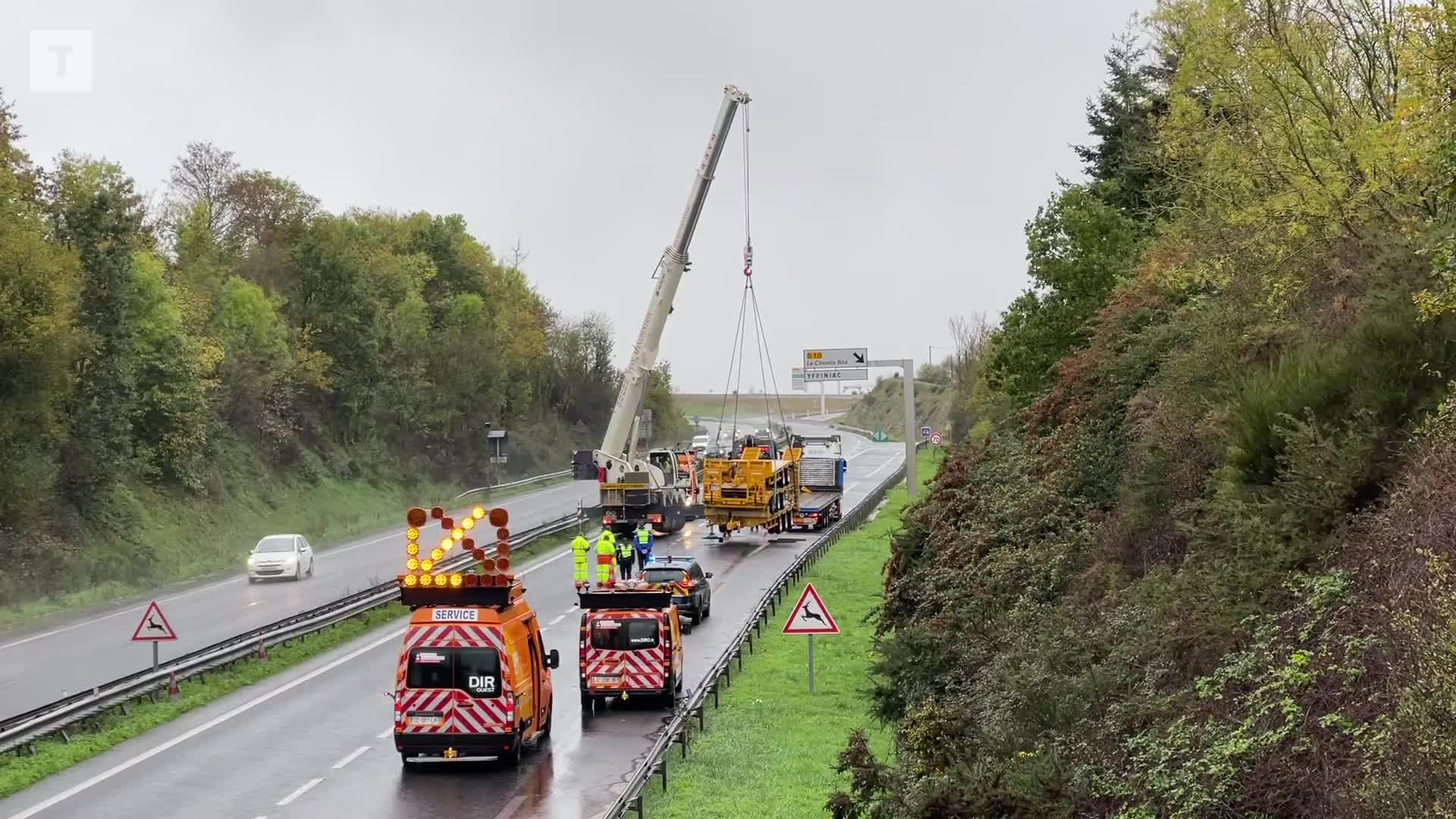 Pourquoi la RN12 est-elle coupée ce lundi matin, à hauteur d’Yffiniac ...