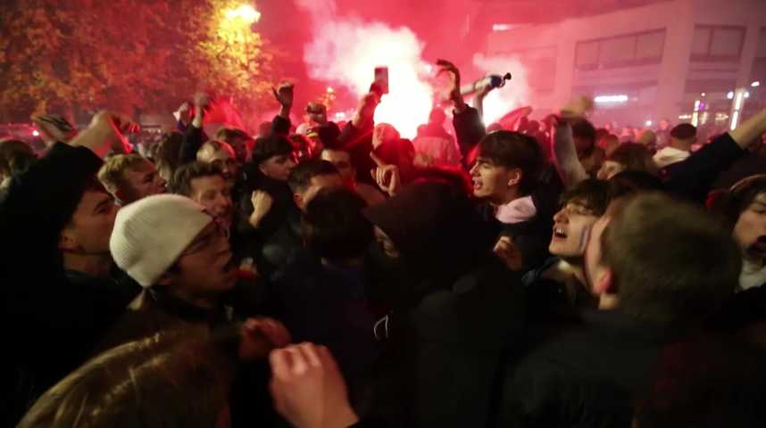 Joie des supporters français et marocains dans les rues de Valenciennes ...