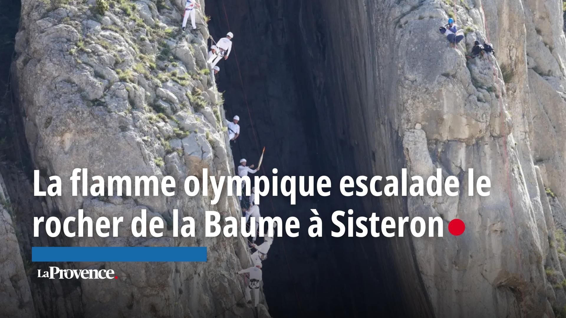 Vidéo - La flamme olympique escalade le rocher de la Baume à Sisteron