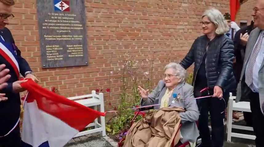 Vidéos : Mme Forestier-Gaillard, résistante, dévoile la plaque pour ...