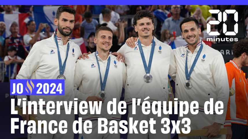 JO 2024 : L'équipe de France de basket 3x3 nous montre sa médaille d'argent au Club France - La ...