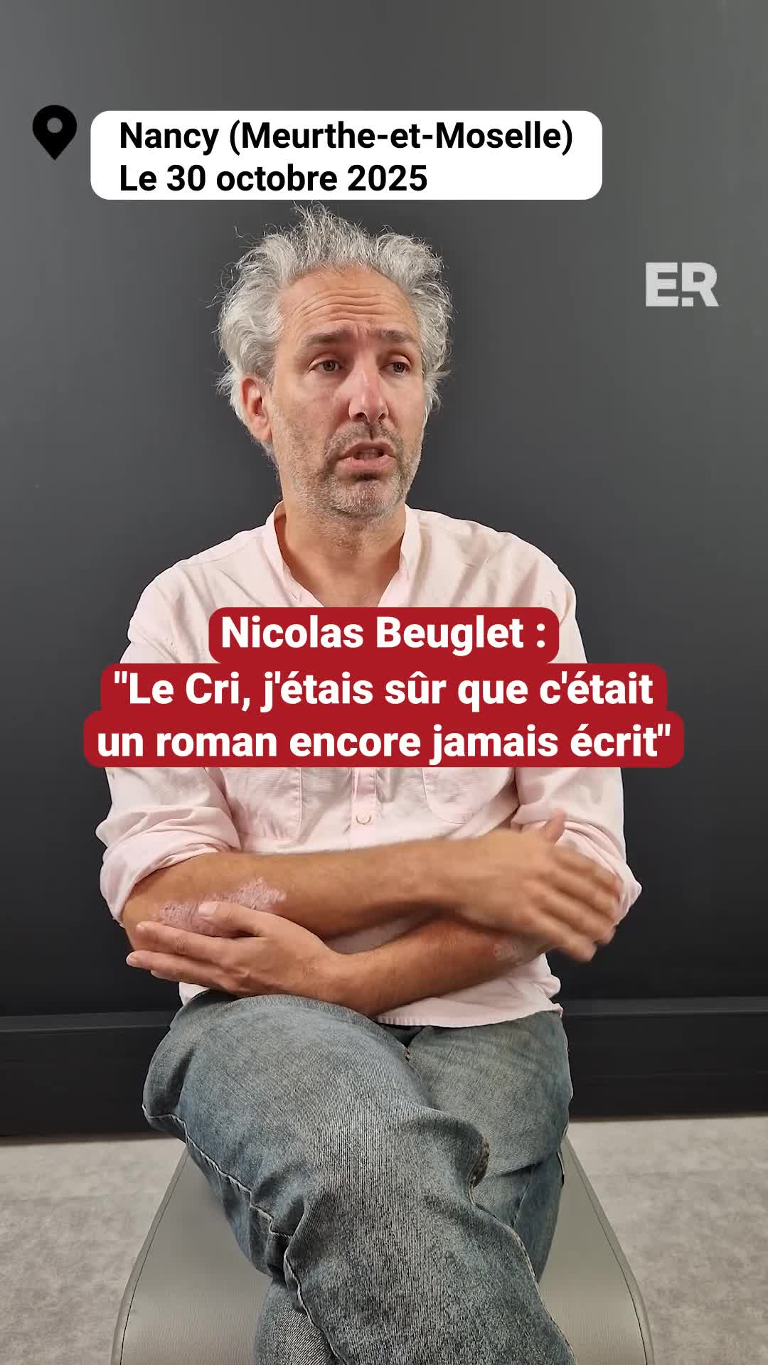 Nicolas Beuglet, l'auteur du "Cri", parle de sa carrière, de réseaux ...