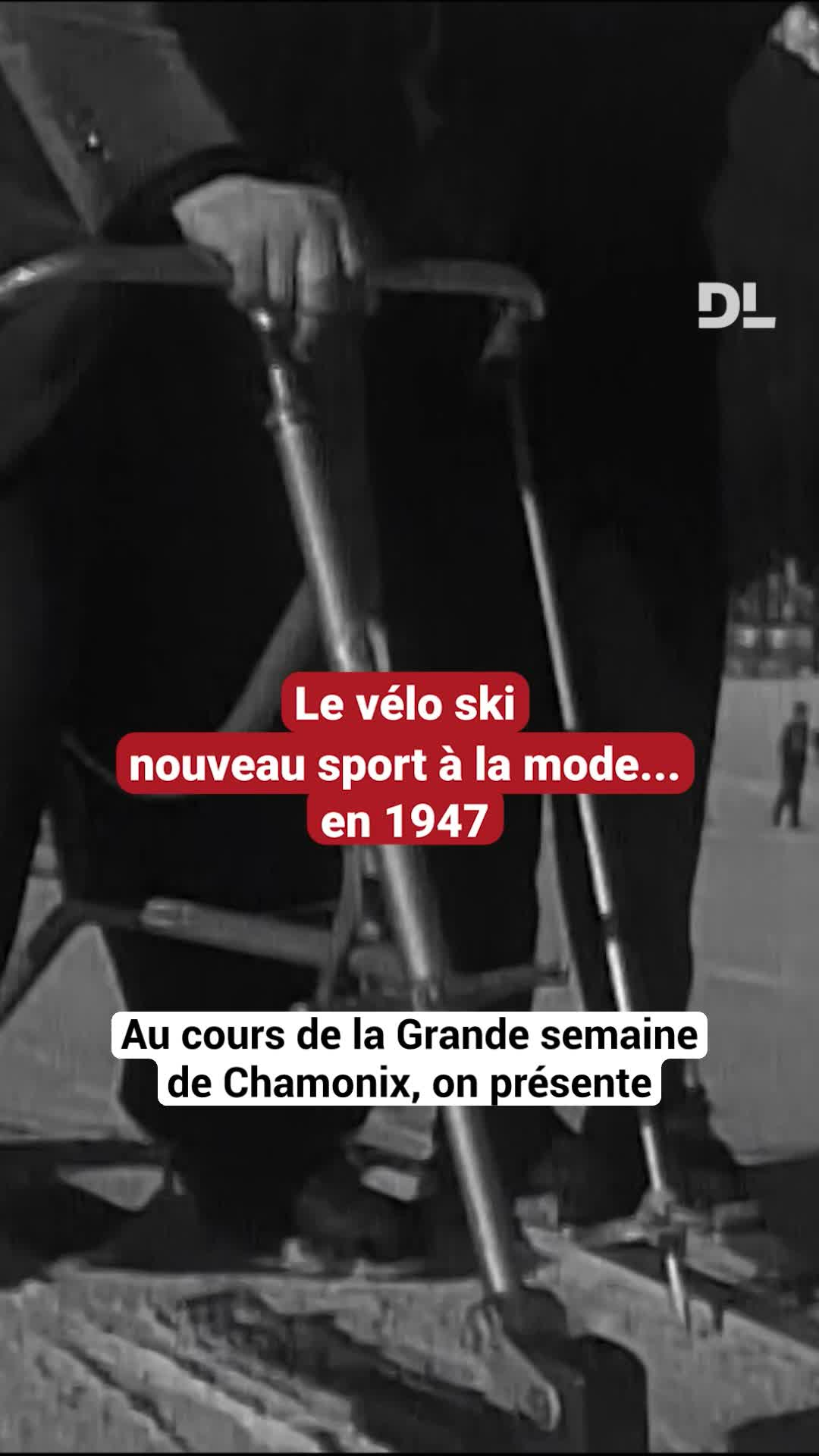 Le vélo ski, nouveau sport à la mode... en 1947