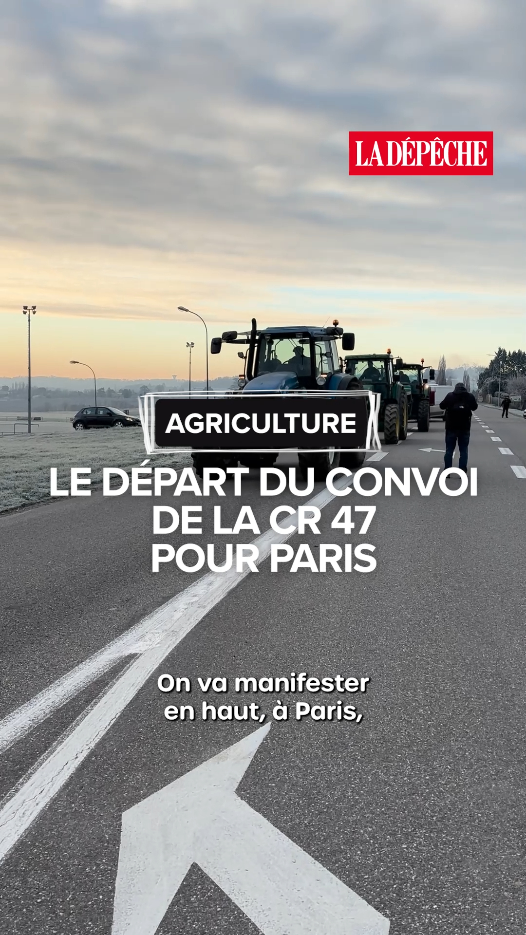 Colère des agriculteurs : le convoi de la CR 47 avance quasiment ...