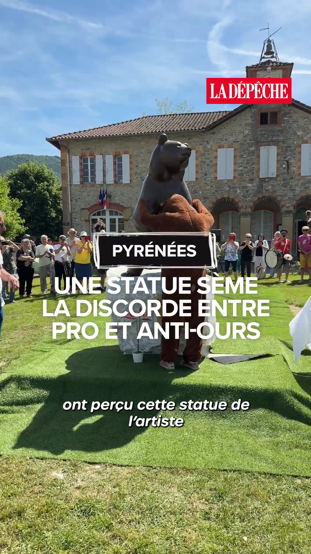 "Cette statue ne prend pas parti" : la sculpture en bronze d'un ours a ...
