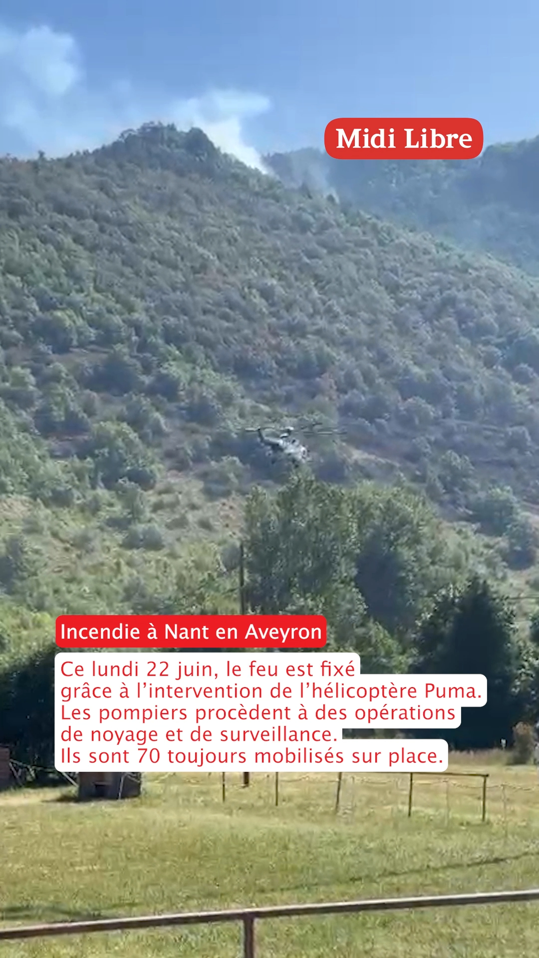 La saison des feux de forêt démarre tôt en Aveyron, l'incendie de Nant ...
